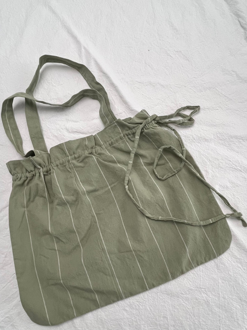 Drawstring Sack Bag - Green Stripe – Suzanne Lay